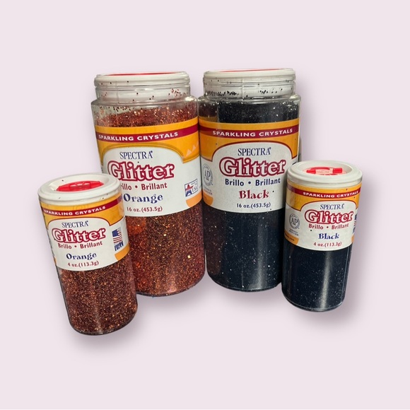 Art | Orange And Black Glitter Lot New Never Opened | Poshmark